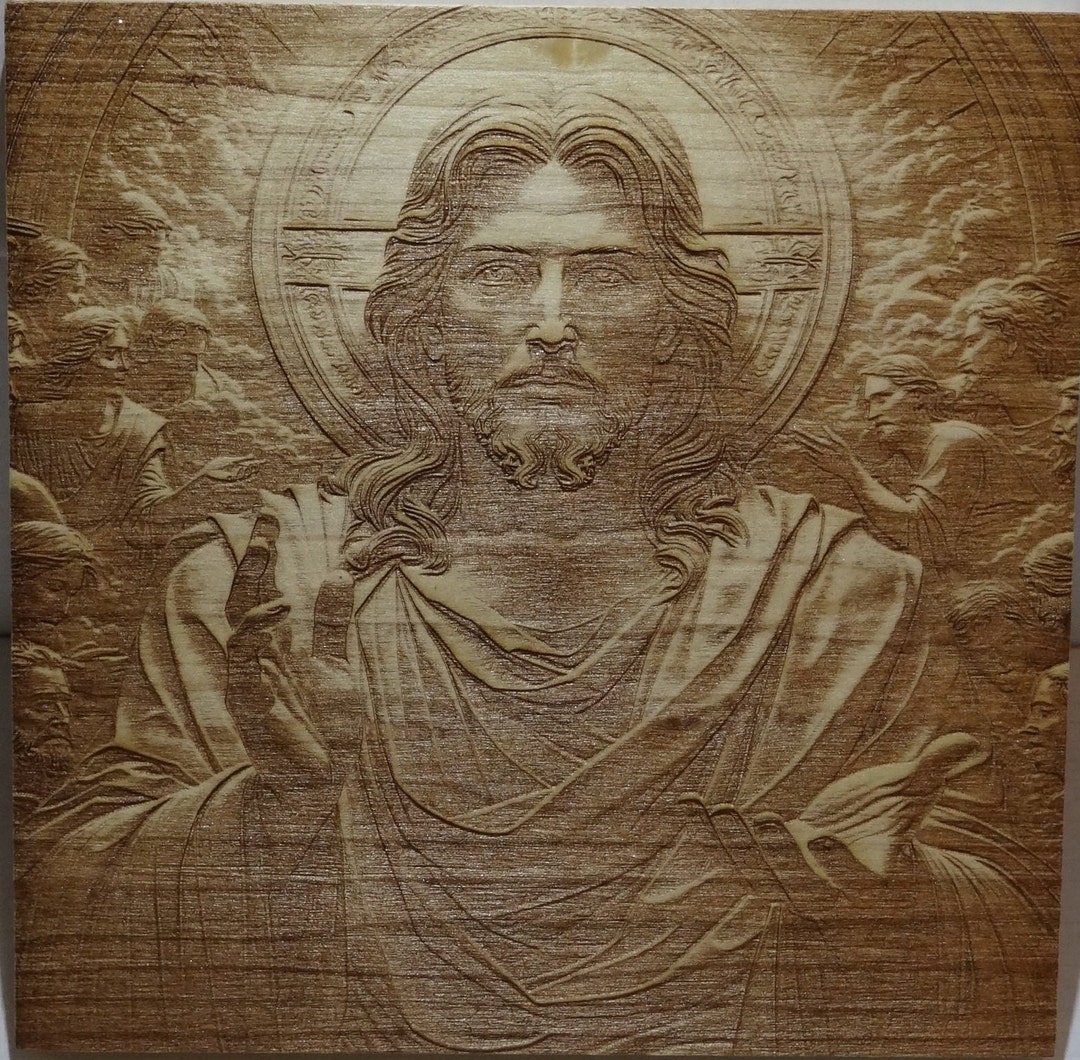 Laser-engraved Picture of Jesus. - Etsy