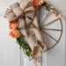 Wagon Wheel Spring Wreath - Etsy
