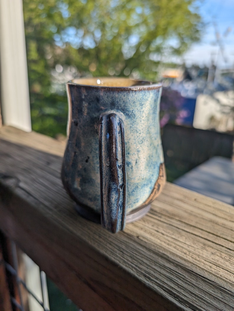 Handmade Drippy Blue Mountain Mug - Etsy