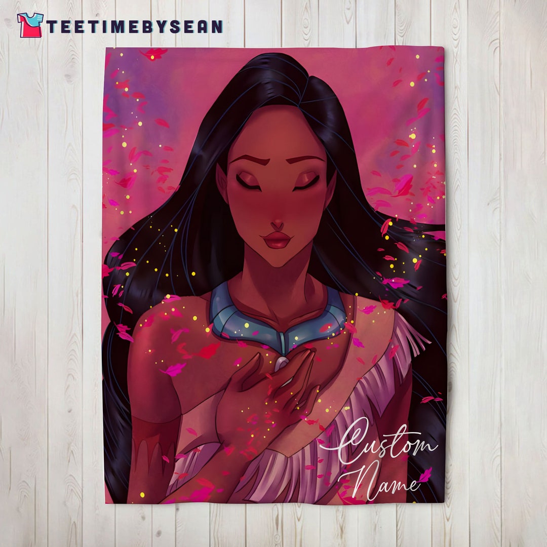 Disney Pocahontas Custom Name Blanket Pocahontas Princess - Etsy