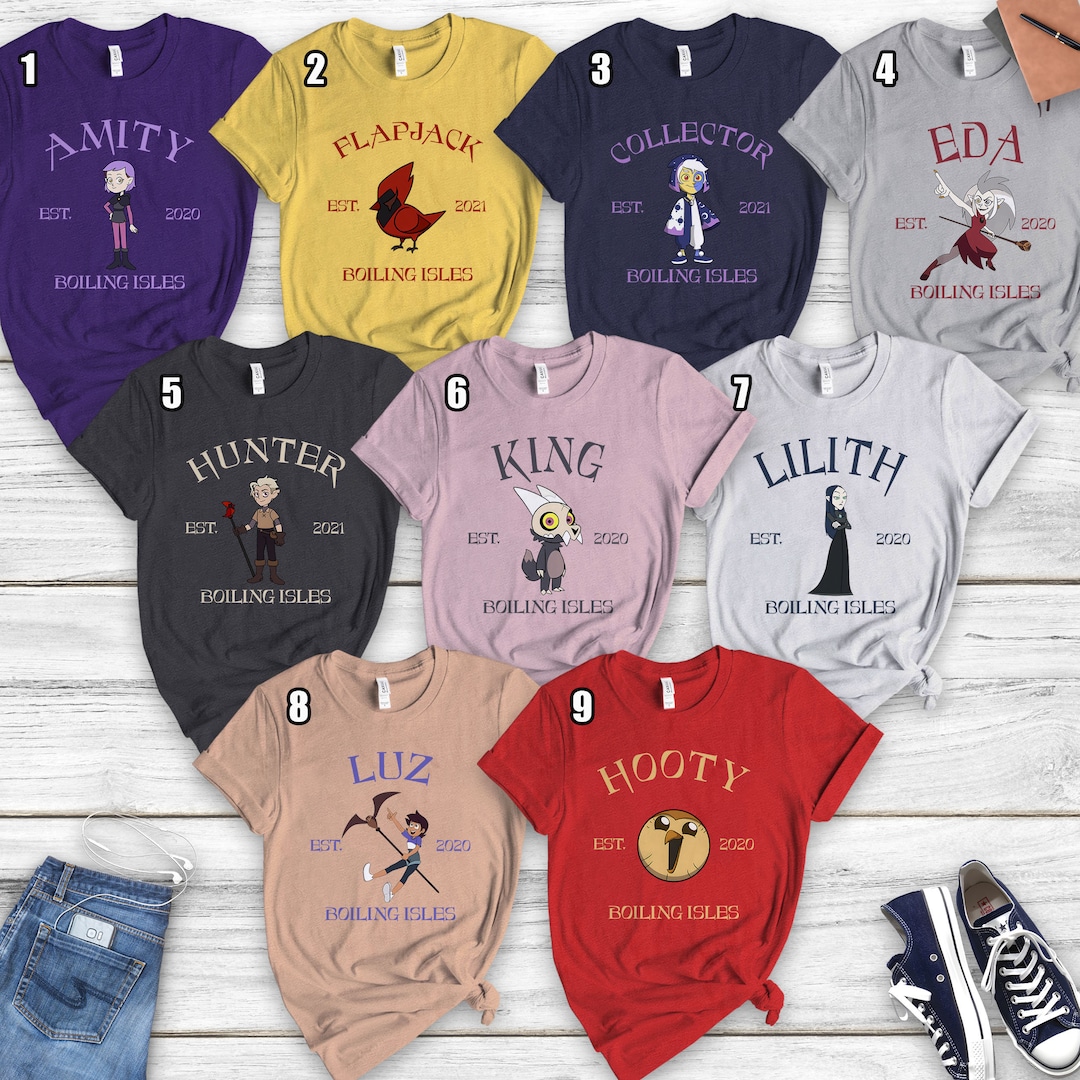 Disney the Owl House Character Shirt Owl House Hexside School - Etsy