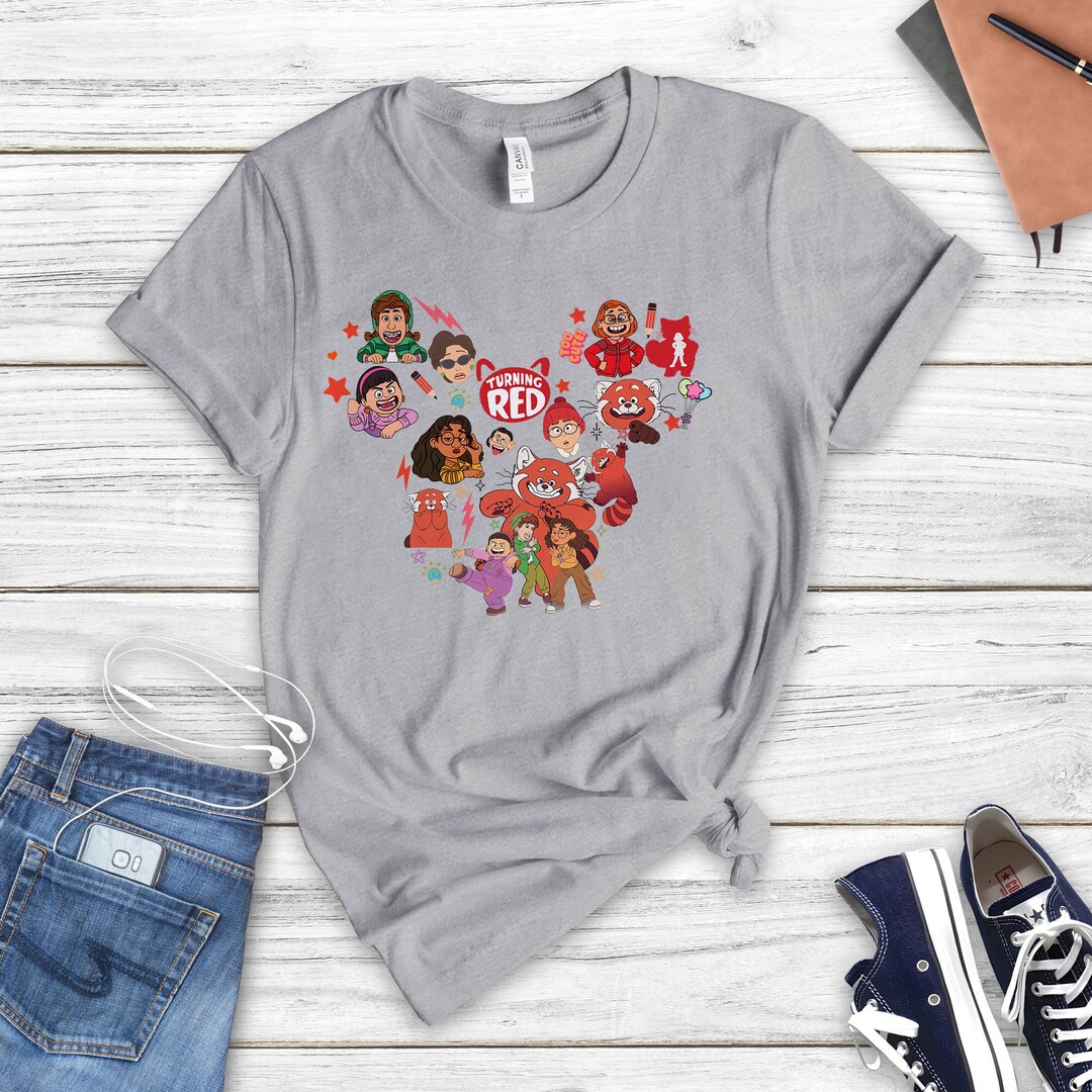 Turning Red Shirt Turning Red Character Mickey Head T-shirt - Etsy