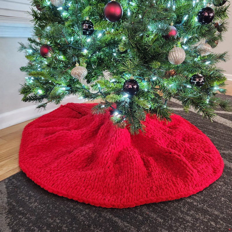 Knit Tree Skirt - Etsy