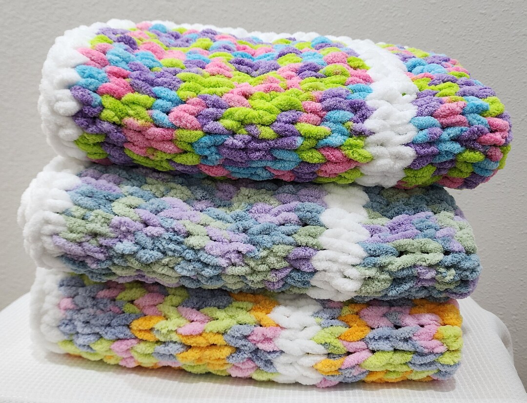 Handknitted Finger Loop Blanket, Baby - Etsy