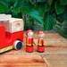 Fun and Safety in a Wooden Fire Truck: Includes Hand-painted Peg Dolls ...