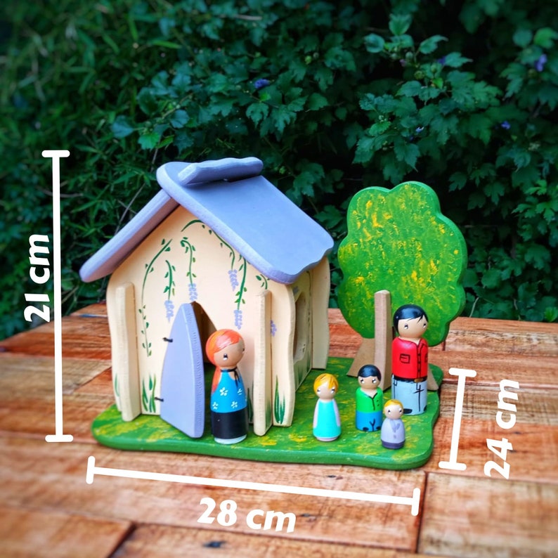 Built-in Fun for Peg Dolls With Our Wooden Family House! Imagine, Build ...