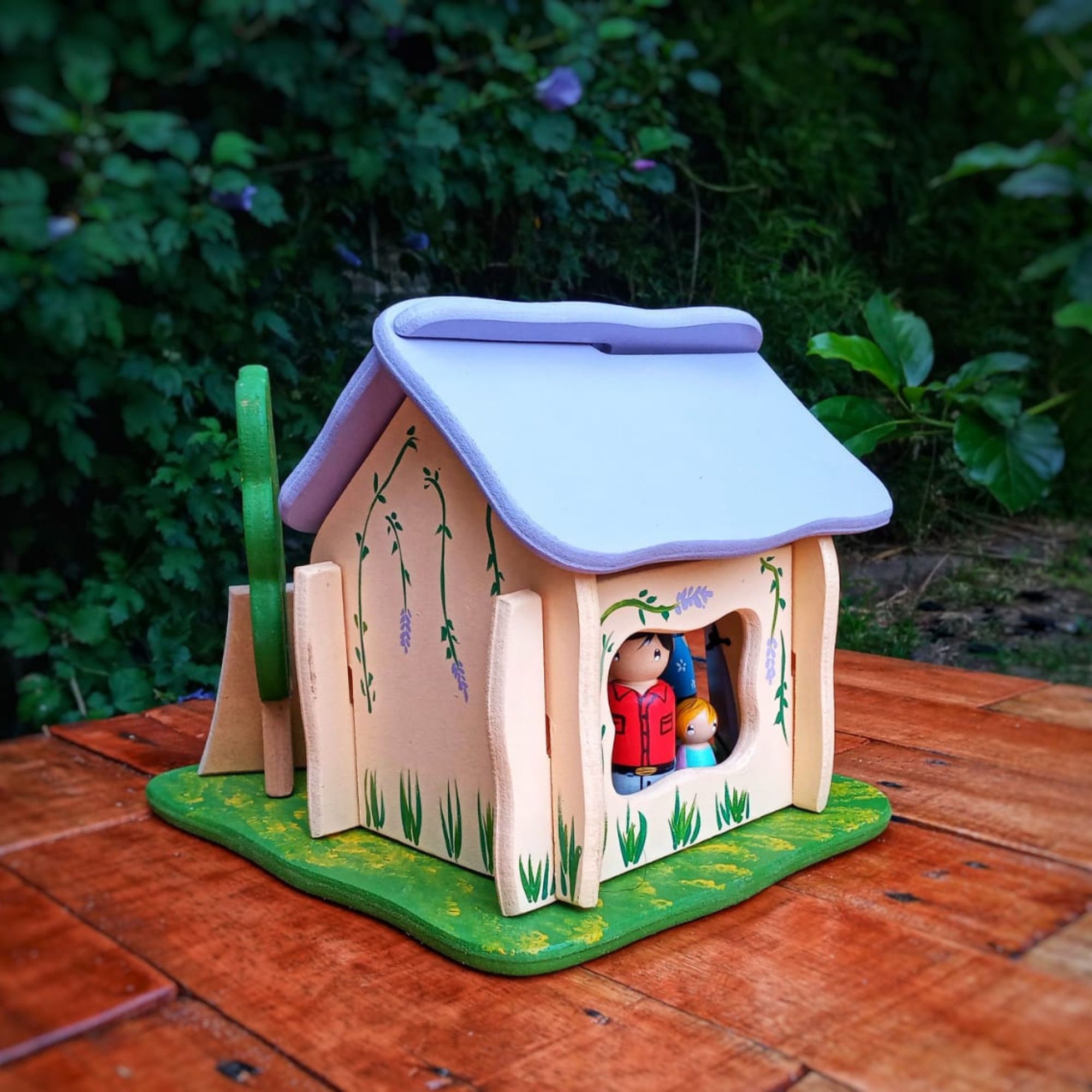 Built-in Fun for Peg Dolls With Our Wooden Family House! Imagine, Build ...