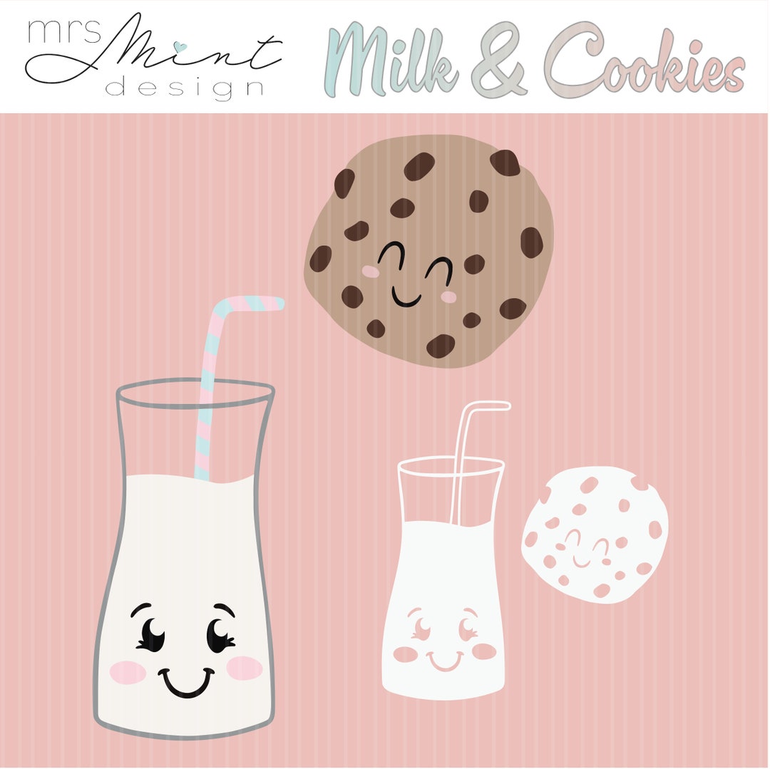 Plotterdatei Milk & Cookies einzeln Milch Kekse svg dxf cutting file Silhouette Cricut - Etsy.de