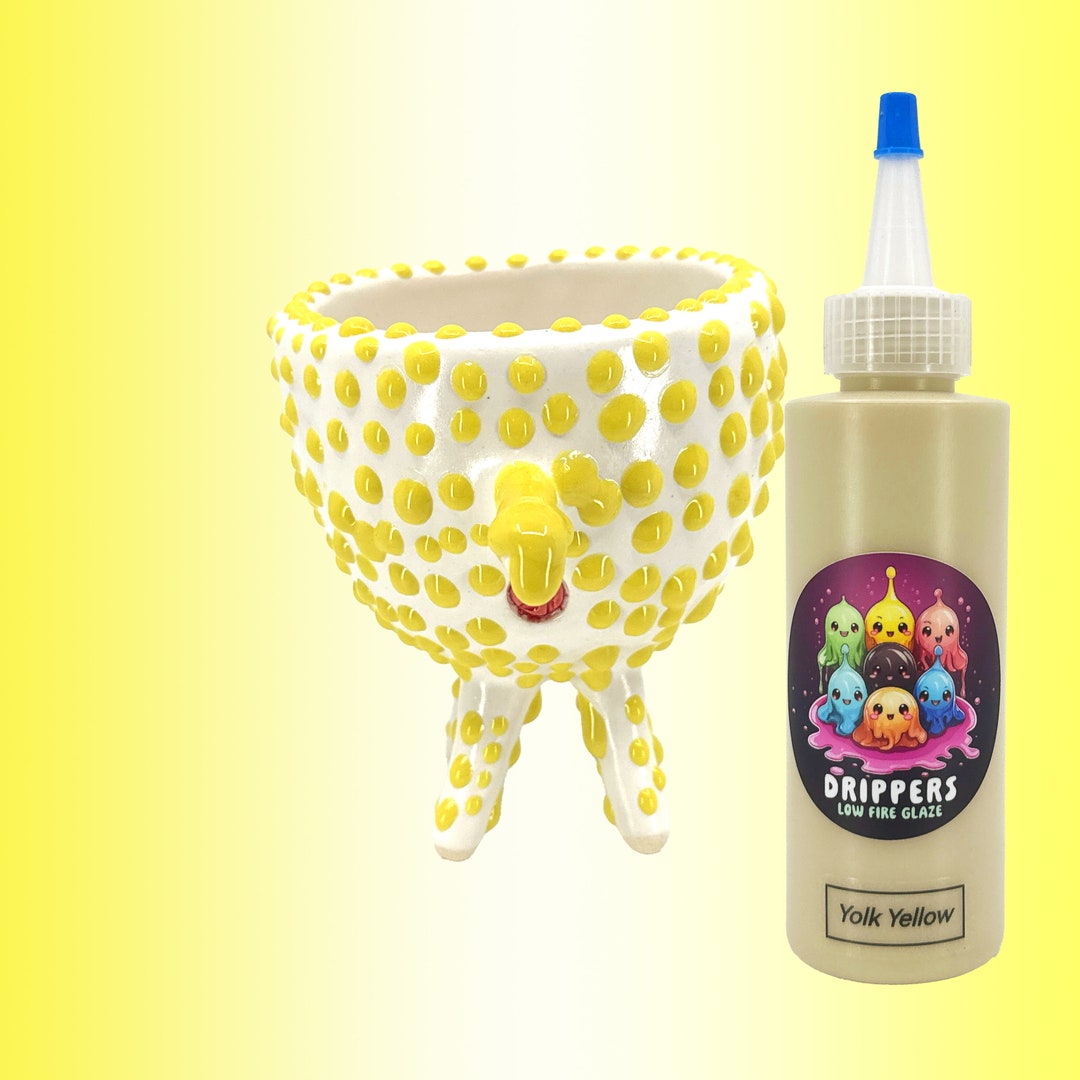 Cone 03/04/05 Lowfire Drippers Gloop Glaze - Yolk Yellow - Etsy