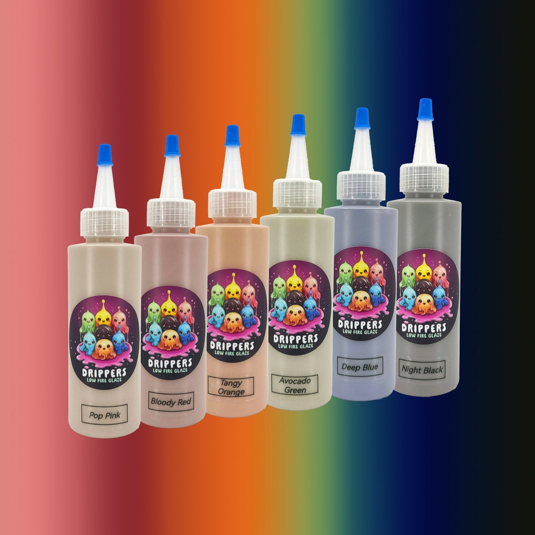 Cone 03/04/05 Lowfire Drippers Gloop Glaze - 6 Hard Color Set - Etsy