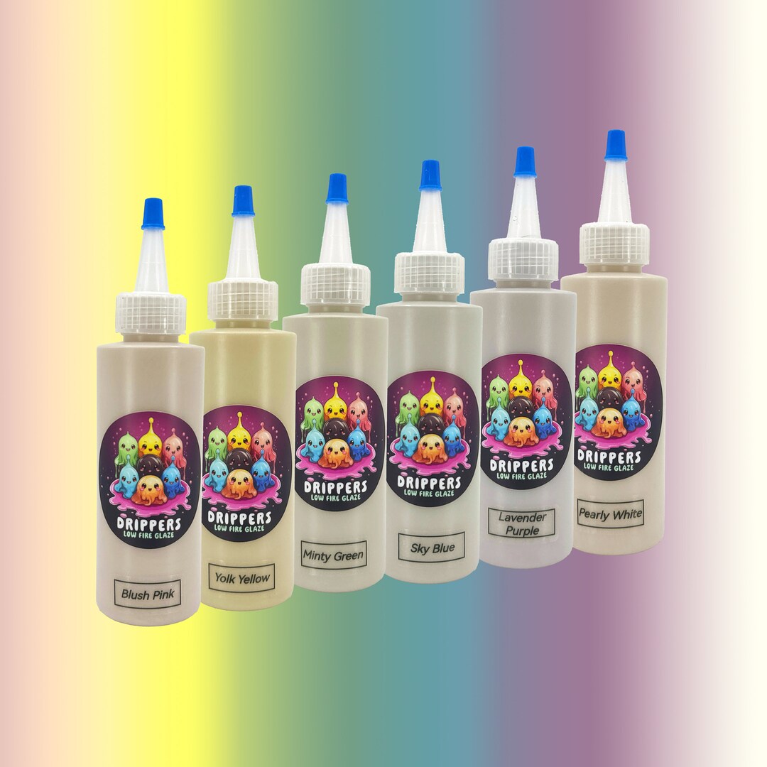 Cone 03/04/05 Lowfire Drippers Gloop Glaze - 6 Soft Color Set - Etsy