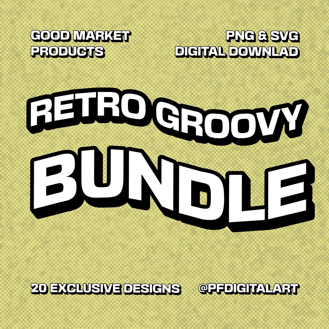 Retro Groovy Characters Bundle SVG PNG, Svg Cut Files for Cricut ...