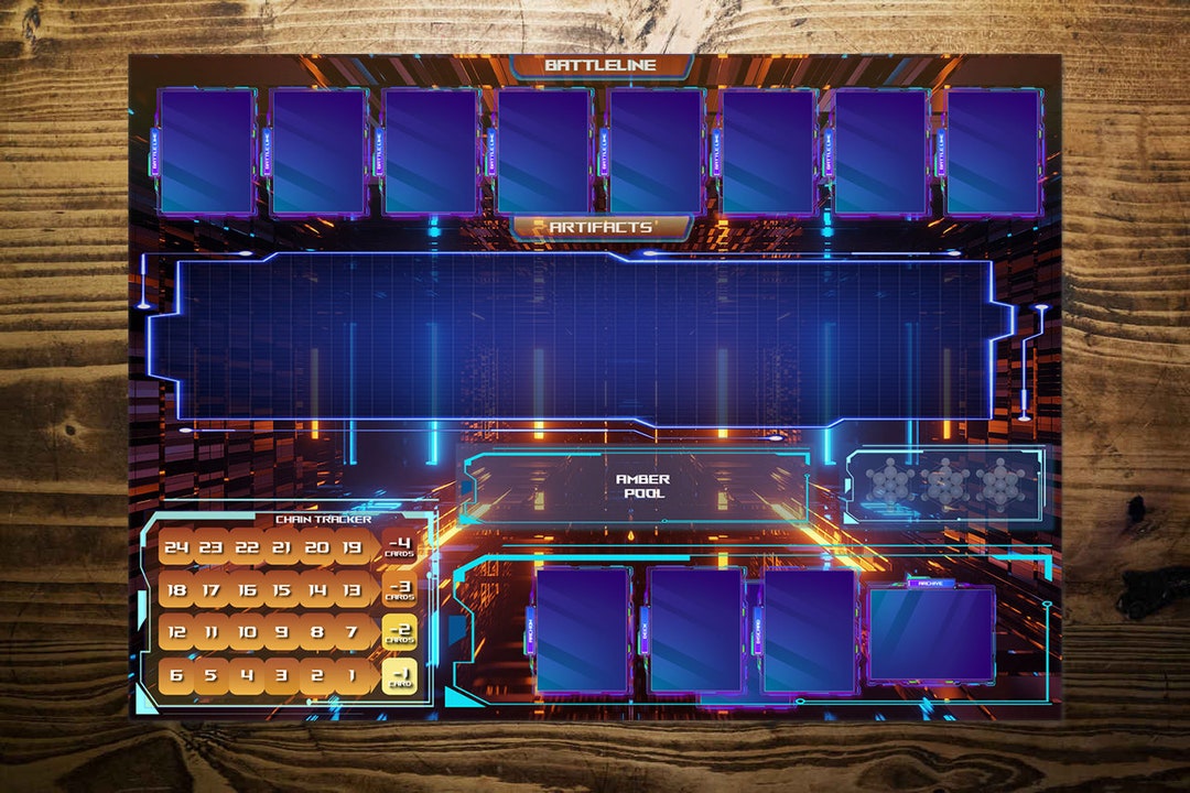 Keyforge Table Top Card Game With Chain Tracker, Amber Pool and Custom ...