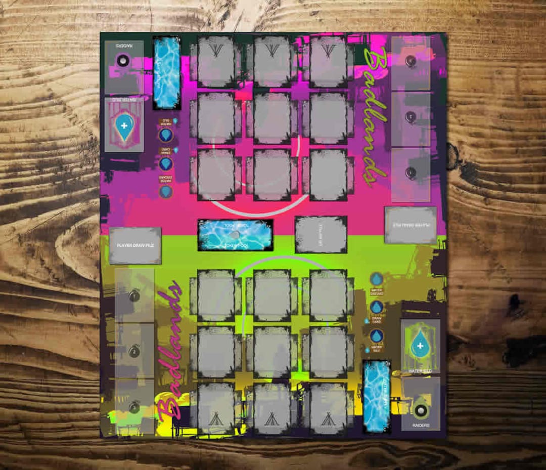 Radlands Compatible Card Game-two Player-printable Game Play Mat Approx ...