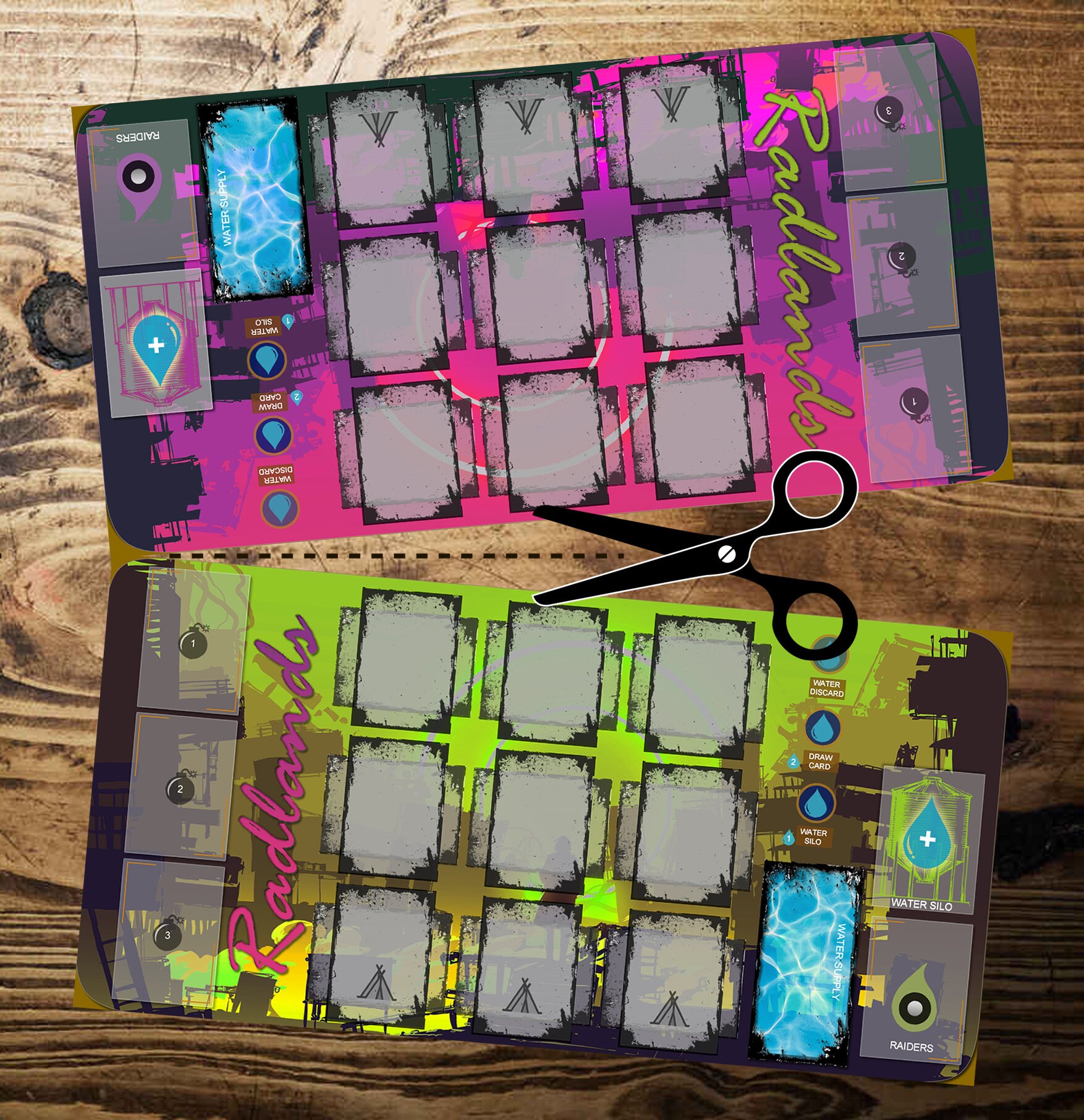 Radlands Compatible Card Game-two Player-printable Game Play Mat Approx ...
