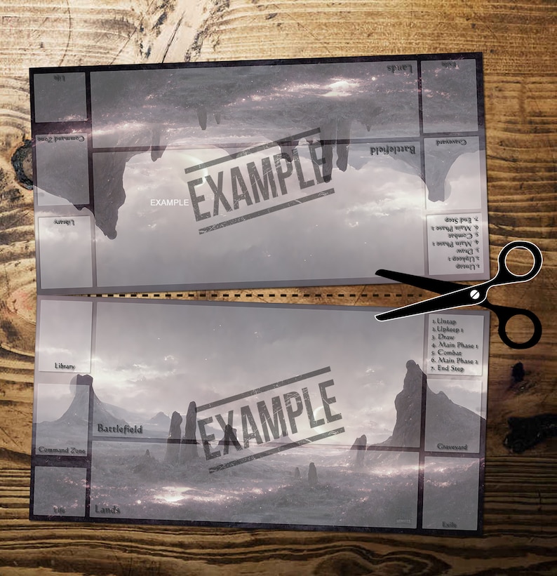 Magic the Gathering MTG Two Player-head to Head Printable Game Play Mat ...