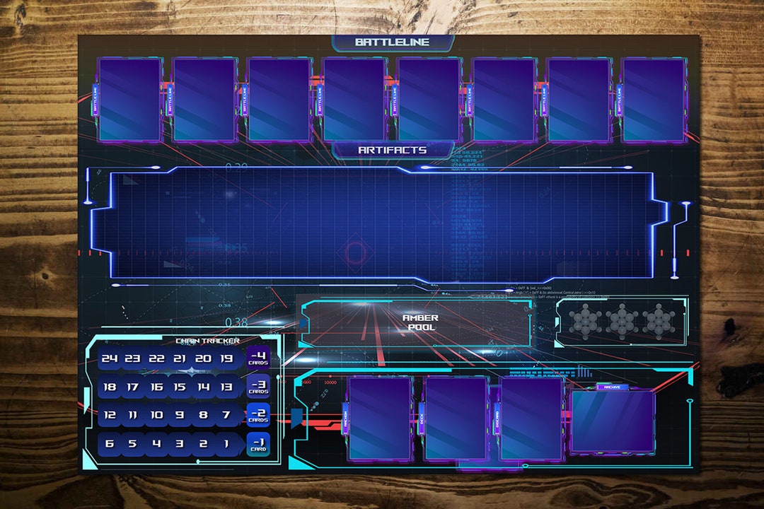 Keyforge Table Top Card Game With Chain Tracker, Amber Pool and Custom ...