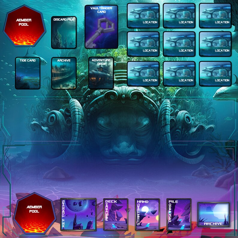 Keyforge Adventures - the Abysall Conspiracy - Table Top Card Game ...