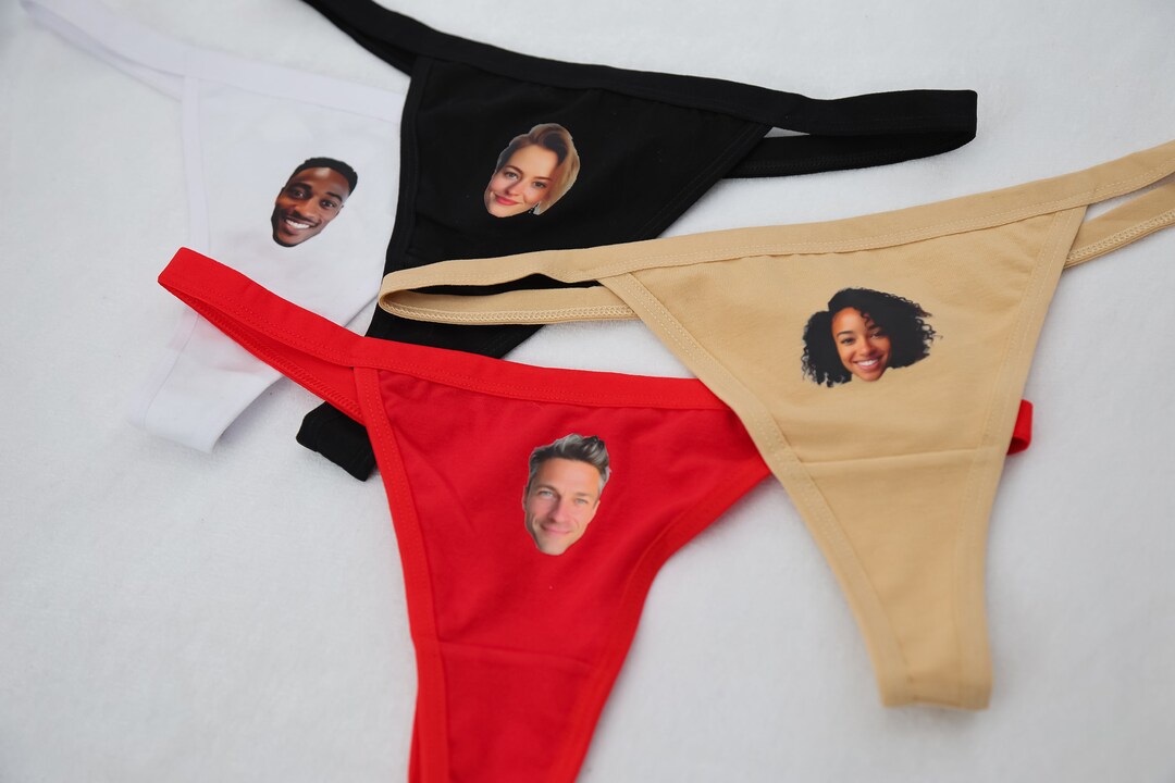 Personalized Photo Thong,custom-design Underwear,custom Face Couple ...