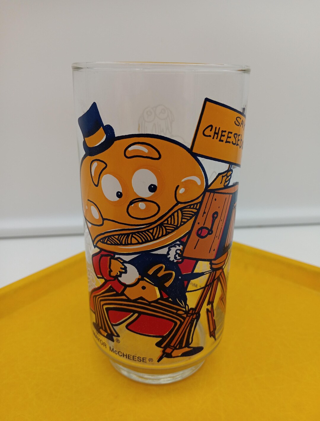 1977 Mcdonald's Mayor Mccheese Say Cheeseburger Collector Series Glass ...