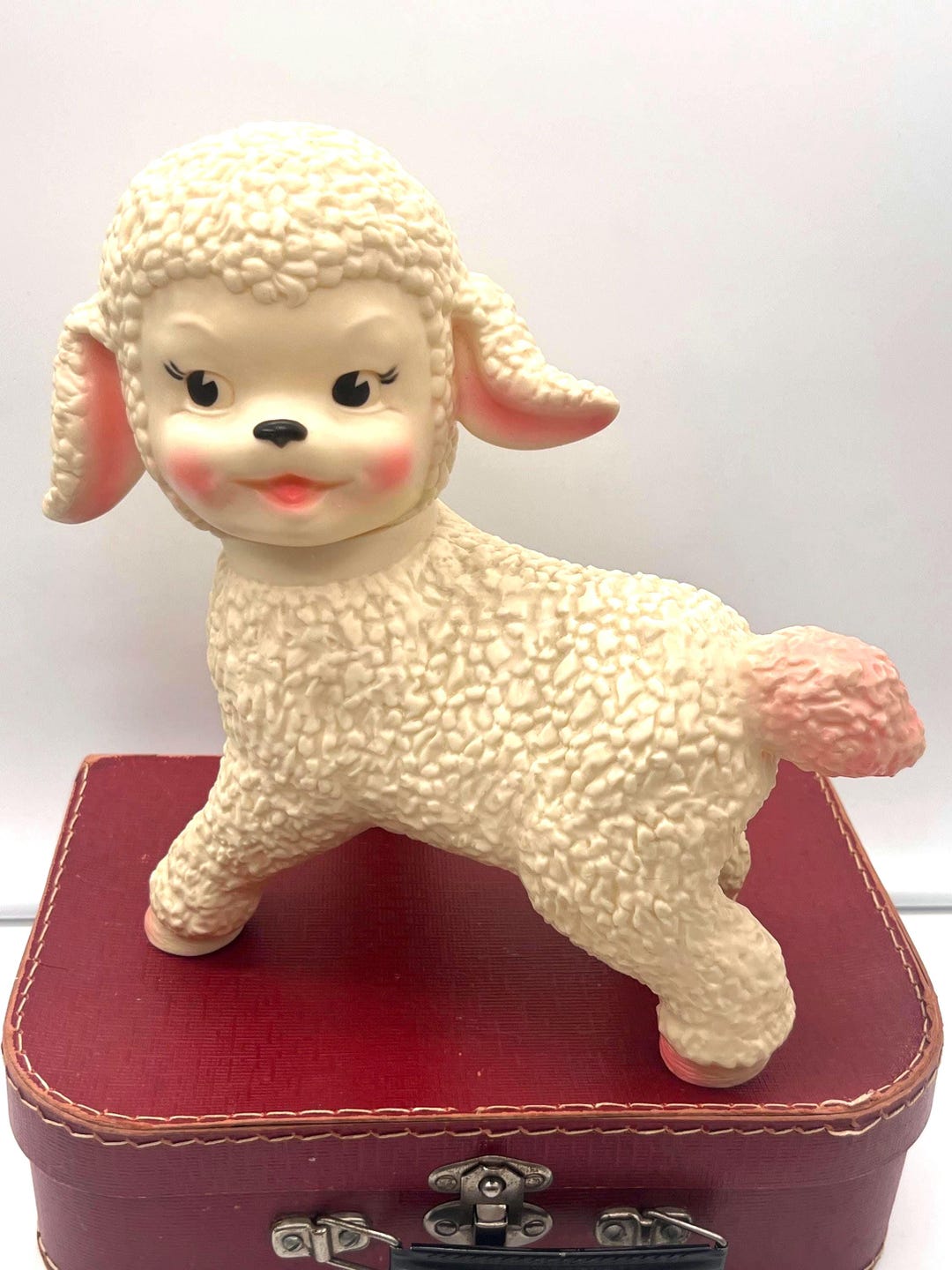 Vintage Sun Rubber Co 1961 Lamb Squeak Toy - Etsy