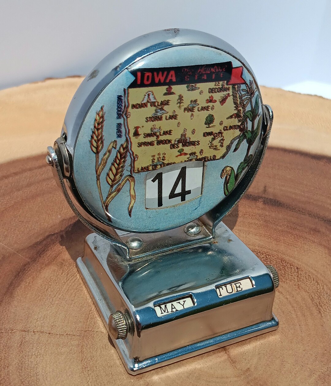 MCM Vintage Flip Calendar Purpetual Desk Calendar Iowa - Etsy