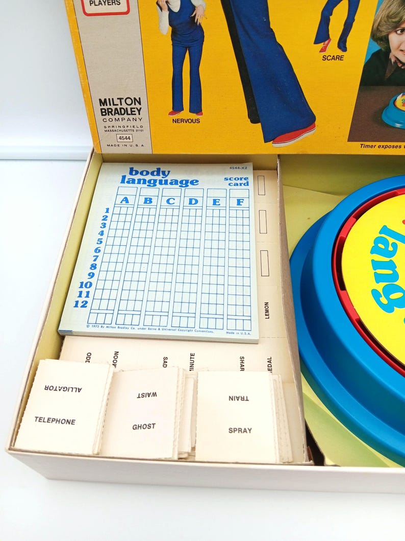 Body Language Board Game 1975 Lucille Ball Pantomime Game Milton ...