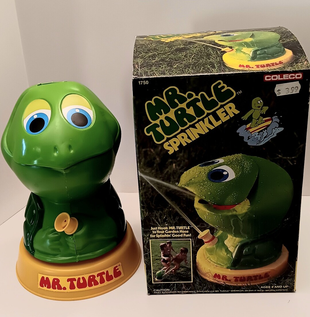 Vintage 1980 Mr. Turtle Sprinkler Rotating Lawn Toy COLECO - Etsy
