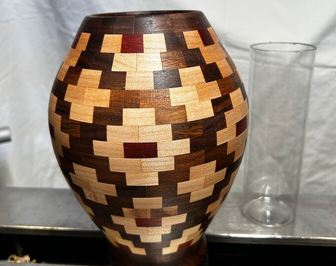Segmented Wood Vase - Etsy