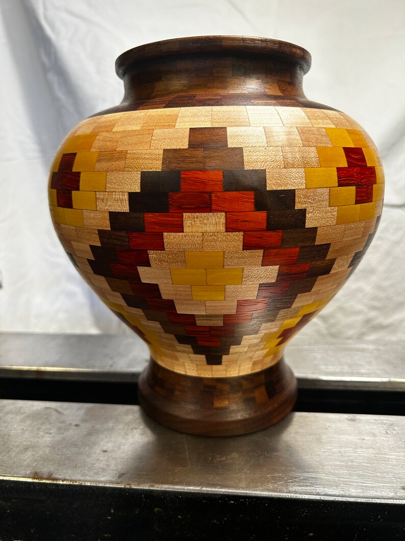 Segmented Wood Vase - Etsy
