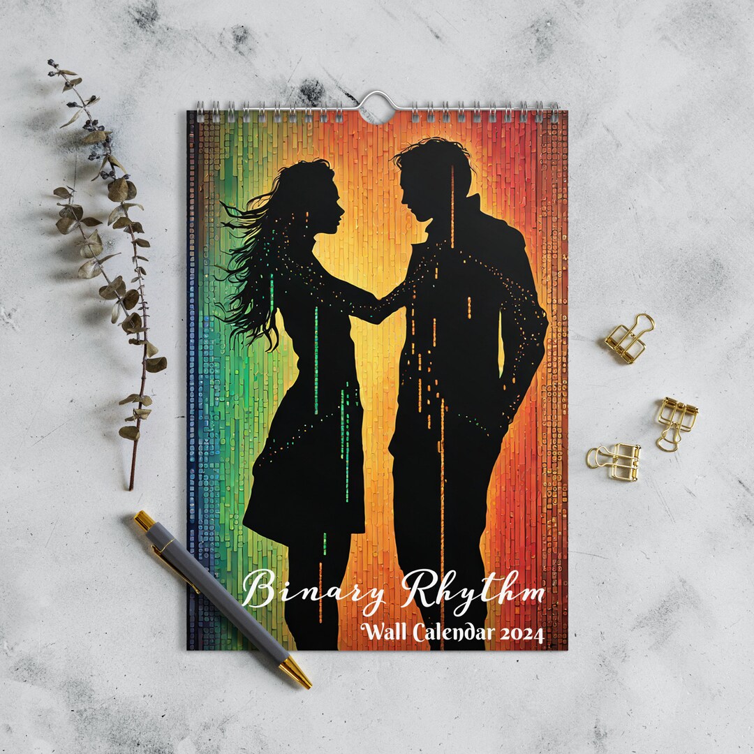 Binary Rhythm Wall Calendar 2024 - Etsy