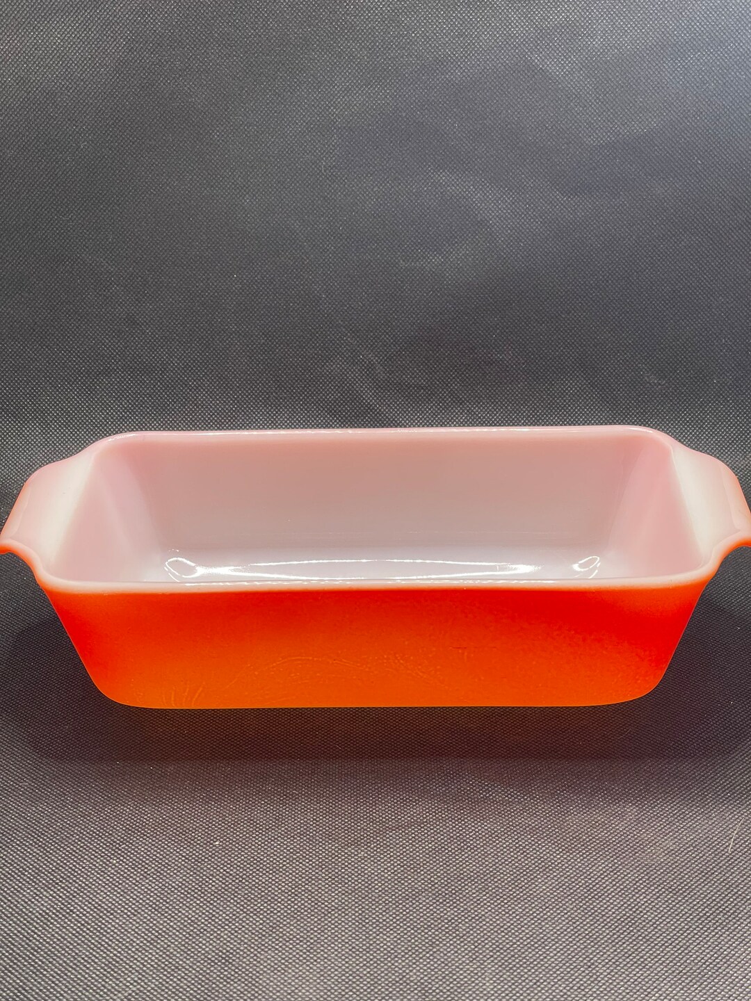 Flaming Orange Red Gradient Glass fire King Anchor Hocking 441 Loaf Pan ...