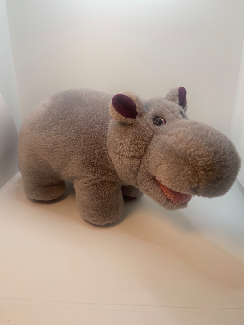 Vintage GUND Hippopotamus Stuffed Plush Toy - Etsy