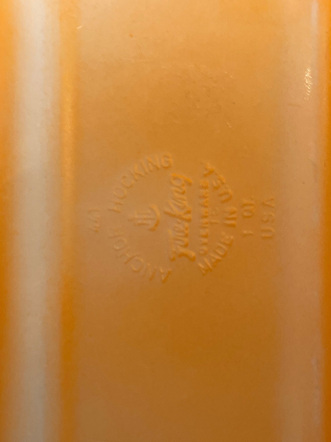 Flaming Orange Red Gradient Glass fire King Anchor Hocking 441 Loaf Pan ...