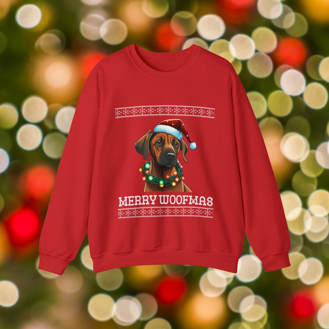 Rhodesian Ridgeback Dog Christmas Sweater Merry Woofmas - Etsy