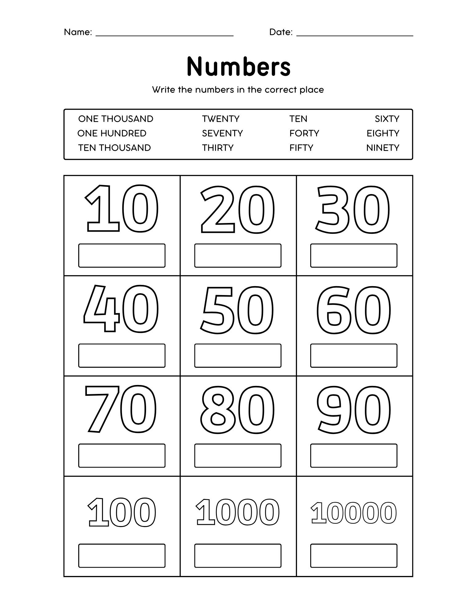 Coloring Pages for Children: Numbers 1-90 - Etsy