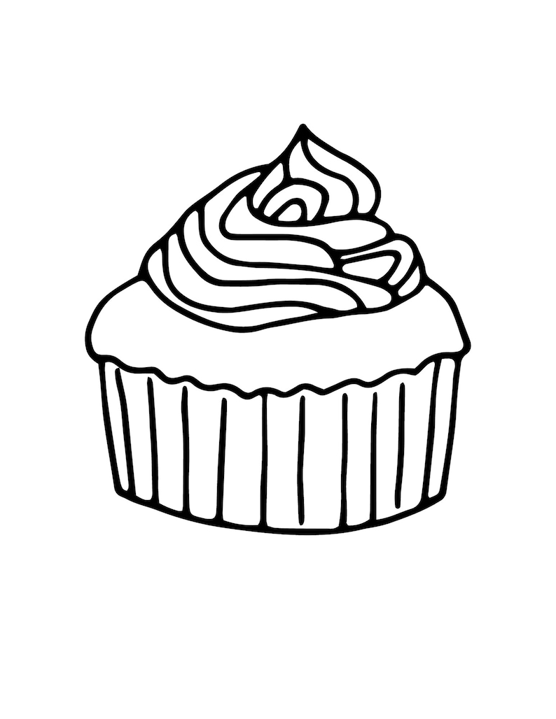 Coloring Pastries Pages for Children - Etsy