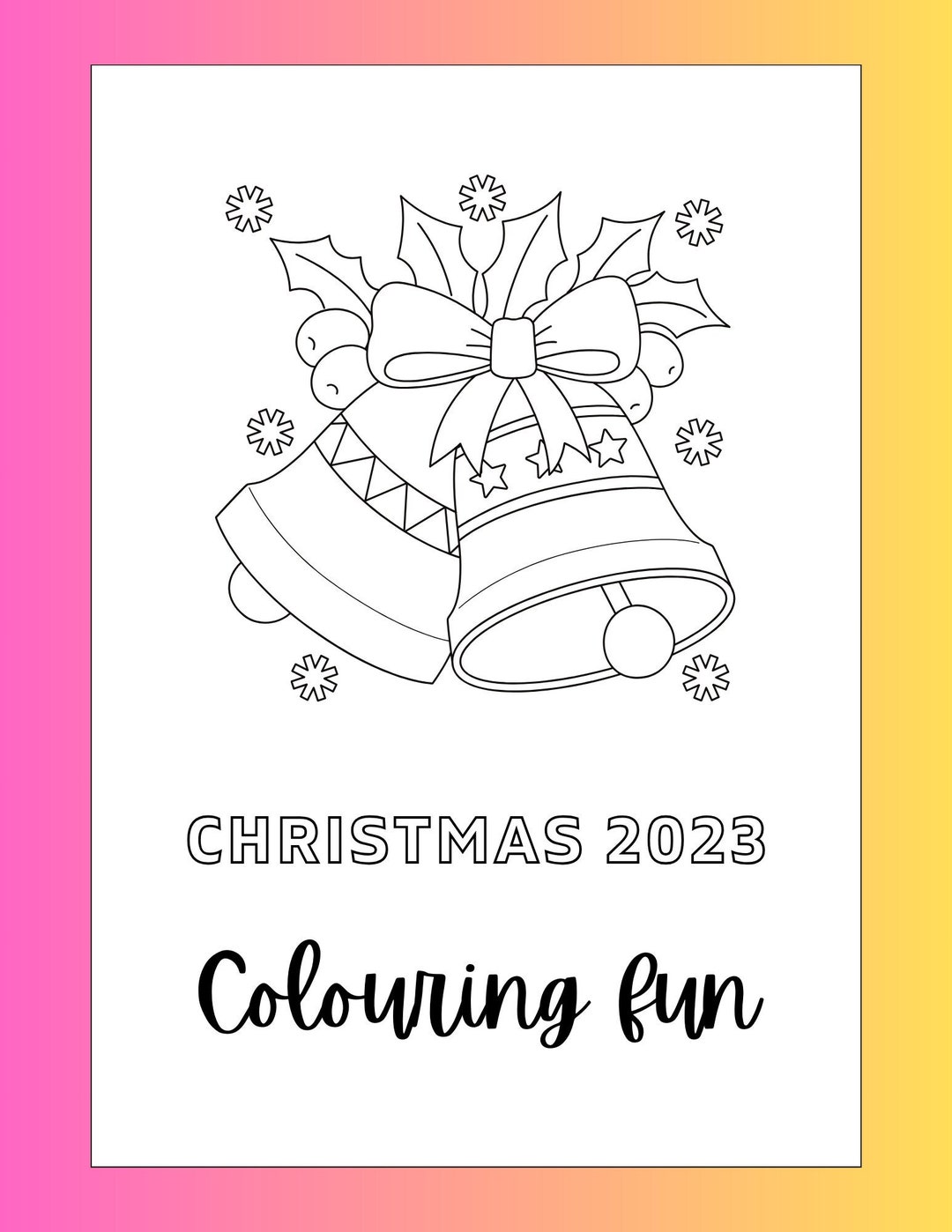 Christmas Coloring Pages - Etsy