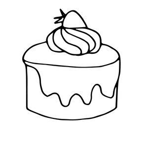 Coloring Pastries Pages for Children - Etsy