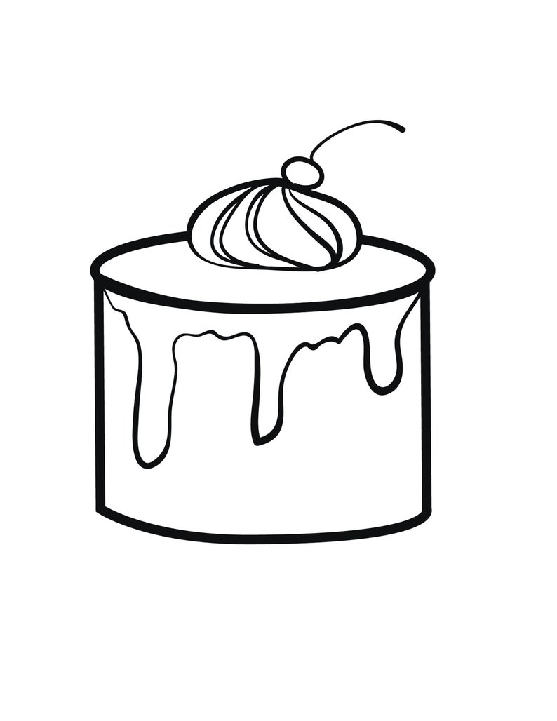 Coloring Pastries Pages for Children - Etsy