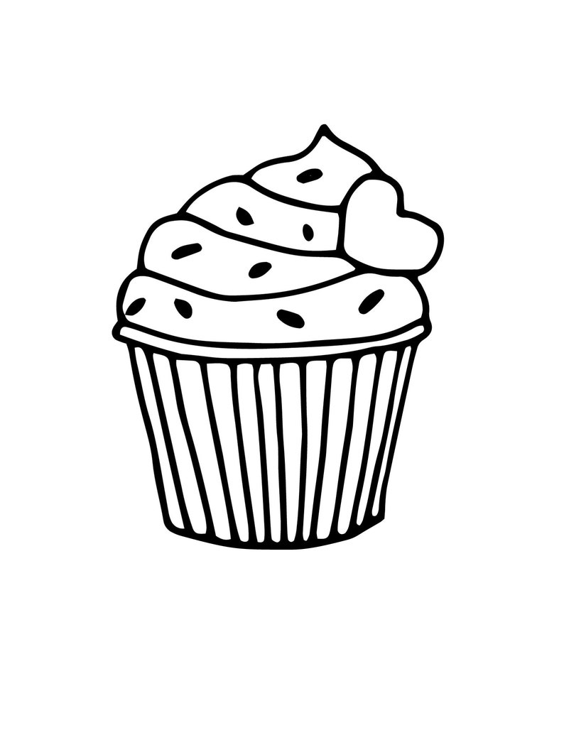 Coloring Pastries Pages for Children - Etsy