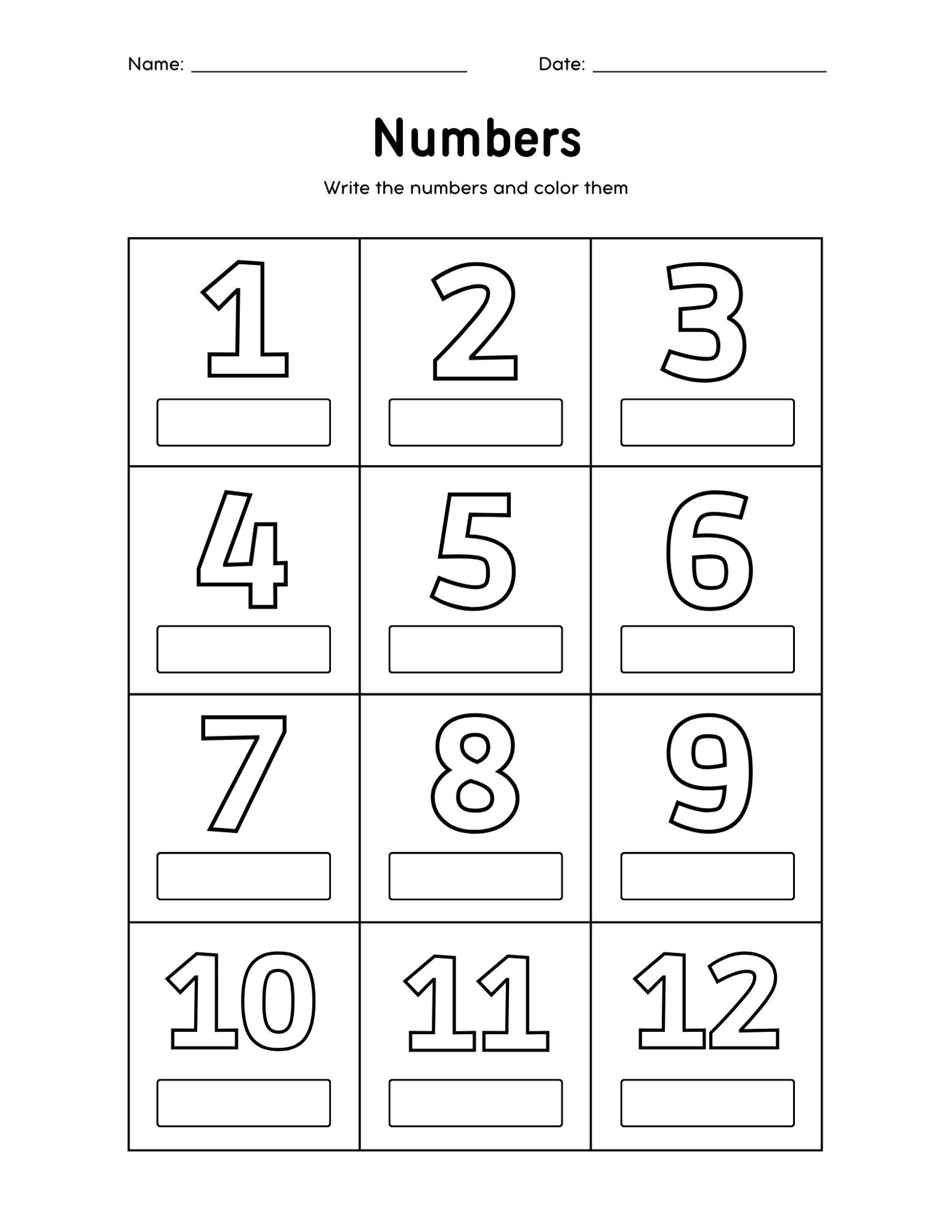 Coloring Pages for Children: Numbers 1-90 - Etsy