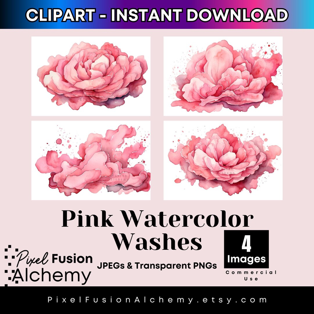 Pink Watercolor Washes | Textures for Backgrounds | Watercolor Shapes ...