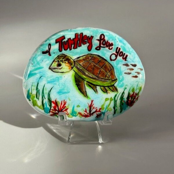 Painted Rock Turtle - Etsy