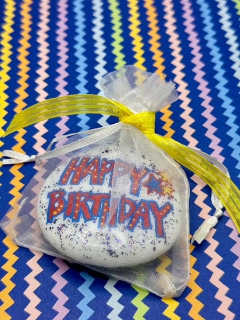 Happy Birthday, Hand Painted Rock, Birthday Gift, Desk Decor, Garden ...
