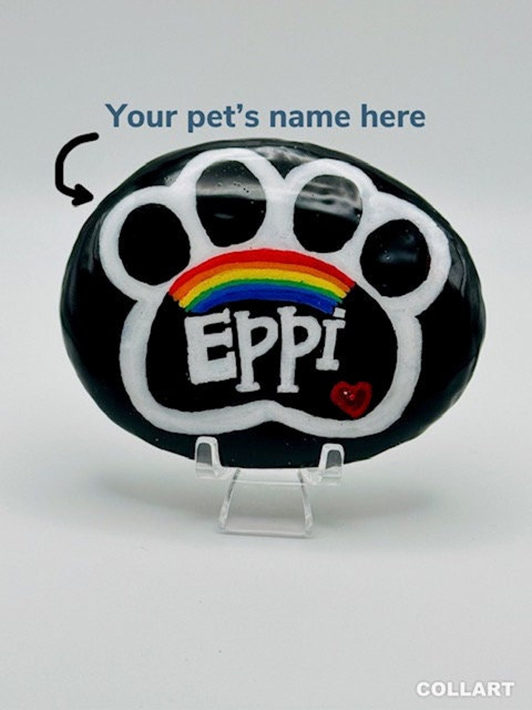 Pet Memorial Rock, Pet Loss, Hand Painted Rock, Garden Rock, Dog ...