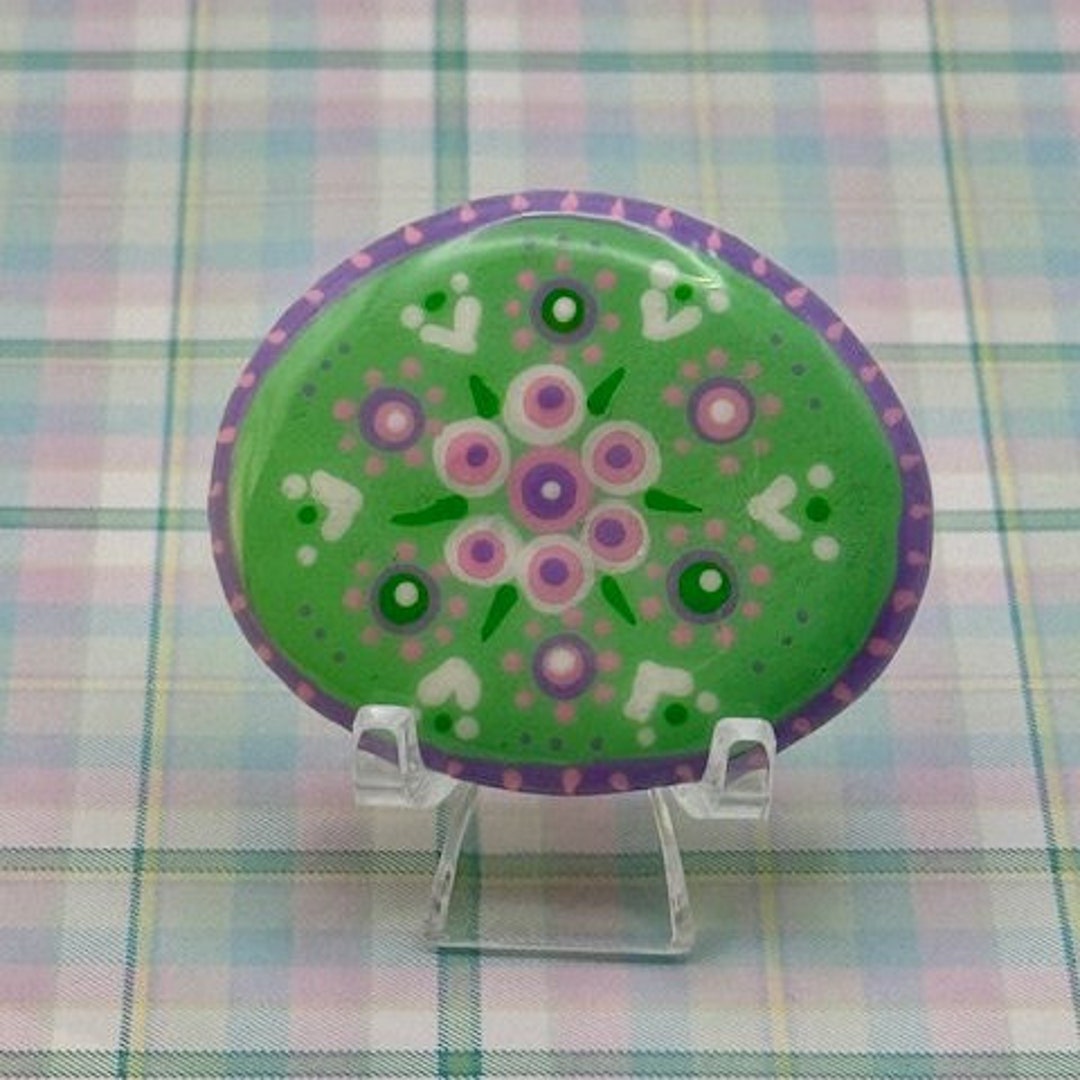 Pastel Dot Rock, Painted Rock, Painted Stone, Easter Basket Gift ...