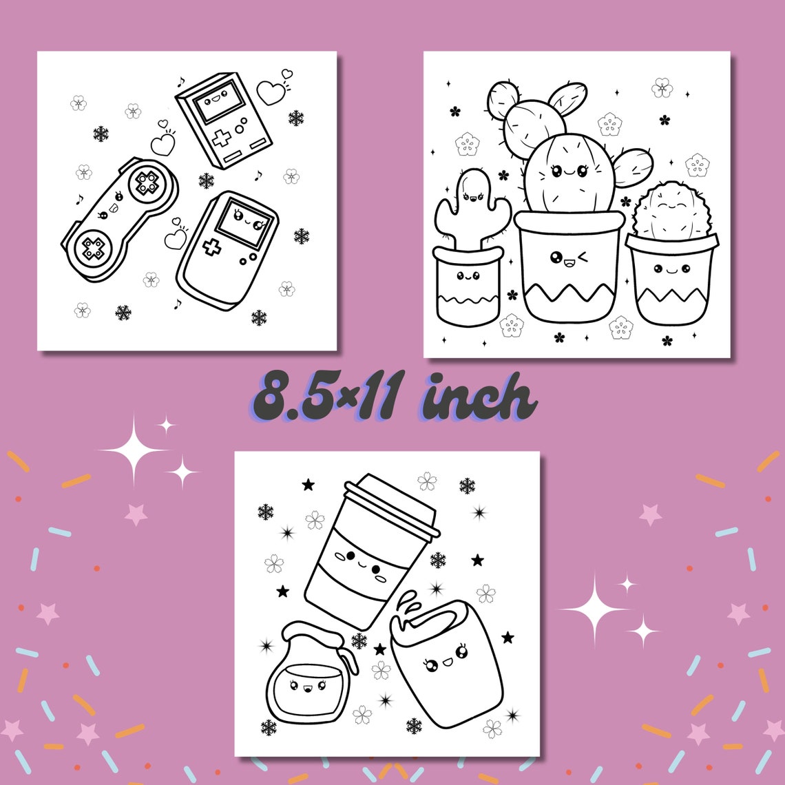 10 Kawai Coloring Pages | Printable Coloring Pages | Cute Coloring ...