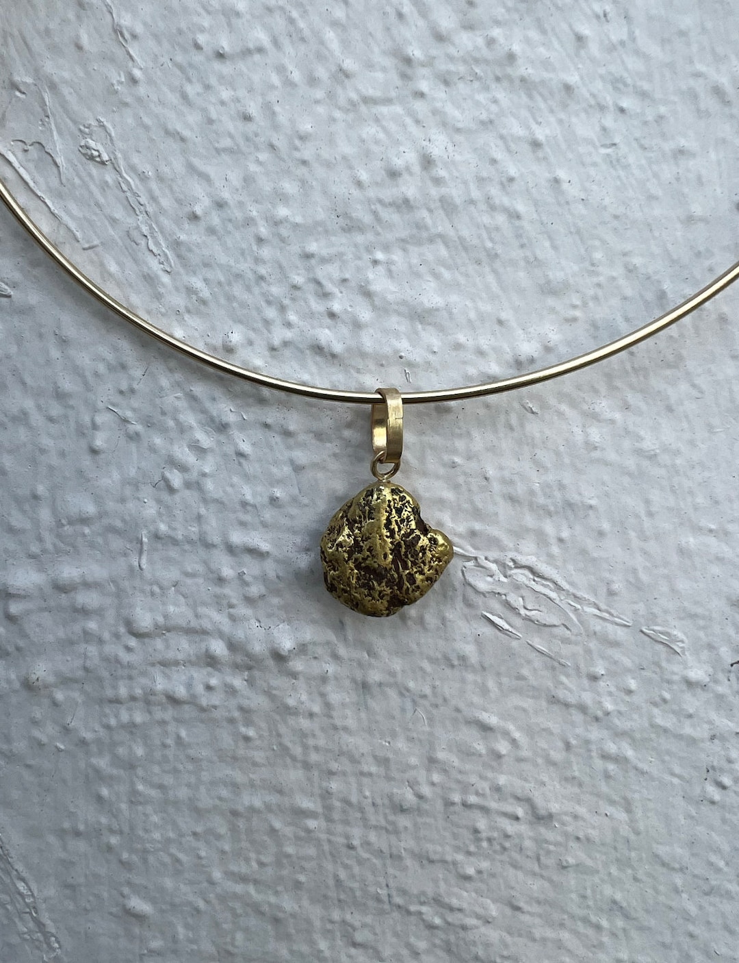 24K Gold Nugget Charm - Etsy