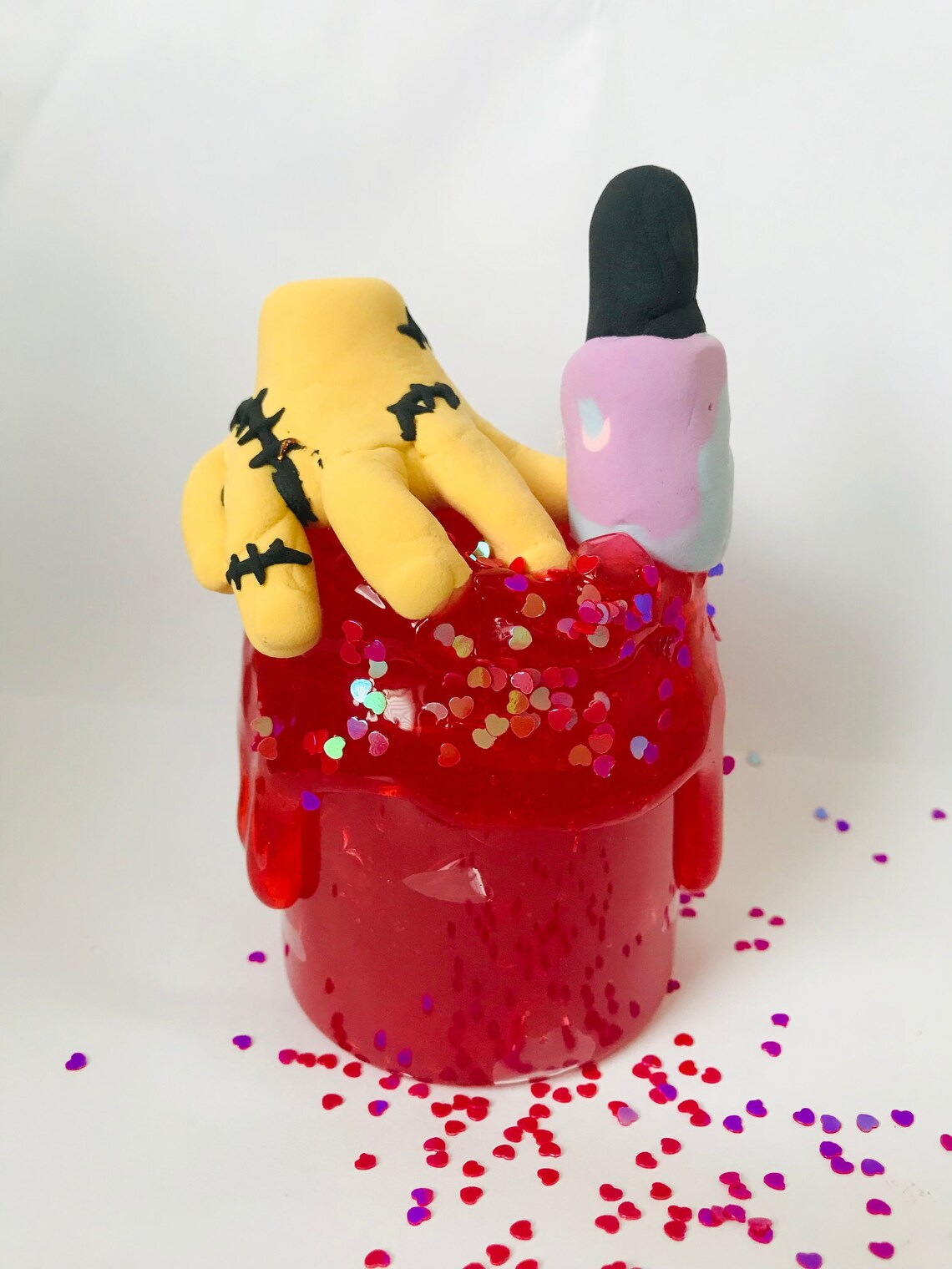 Wednesday, Enid, and Thing Clear Slime - Etsy